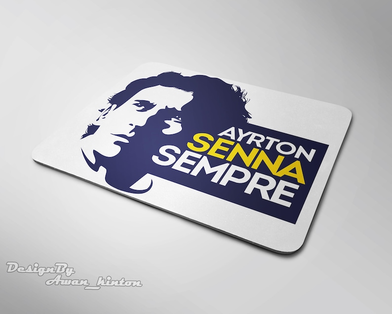 Ayrton Senna Logo Mouse Pad Costum Rubber Accessories - Etsy