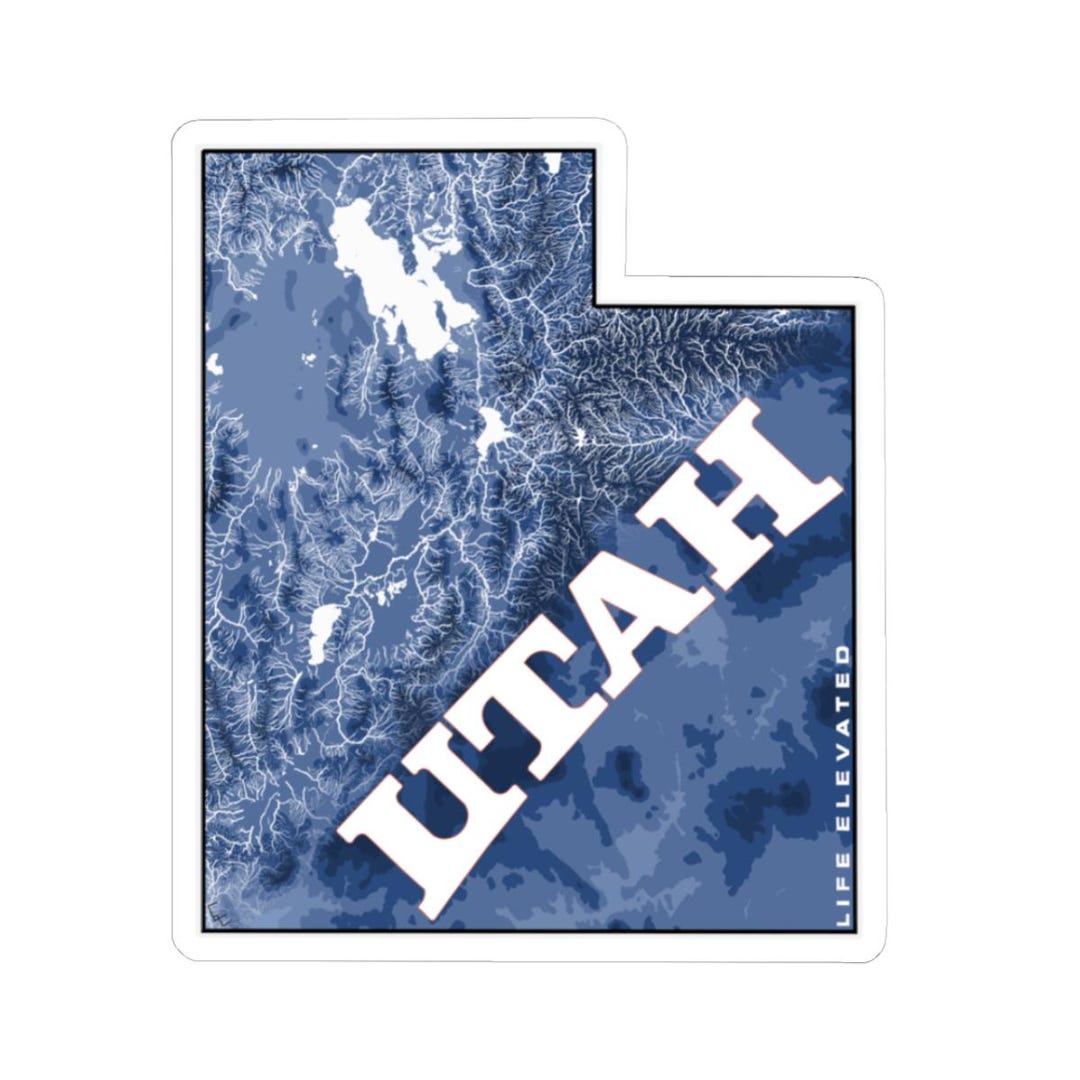 Utah State Map | Utah | Elevation | Waterways | Salt Lake City | Great ...