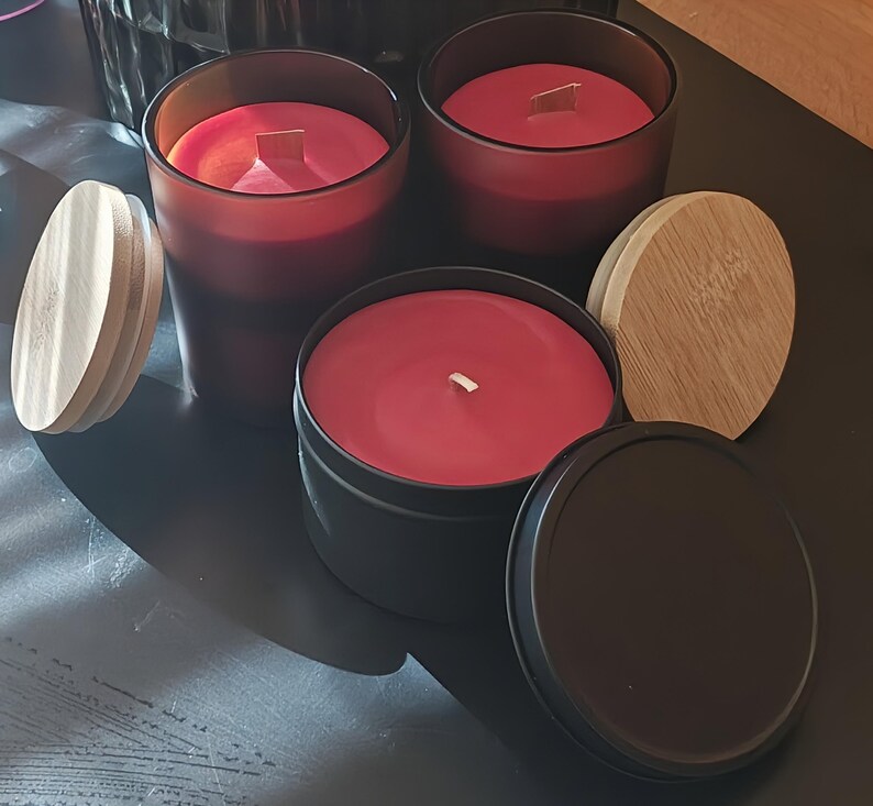 Valentine's Day Gift Set, Cinnamon Sexy Scented Candles in Amber Jars ...