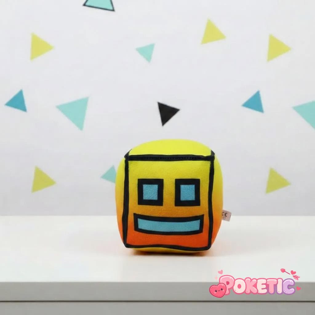 Geometry Dash Cube Plush | Gamer Room Decor, Kids Gift - Etsy