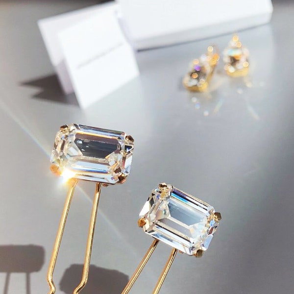 Crystal Hair Pins - Etsy