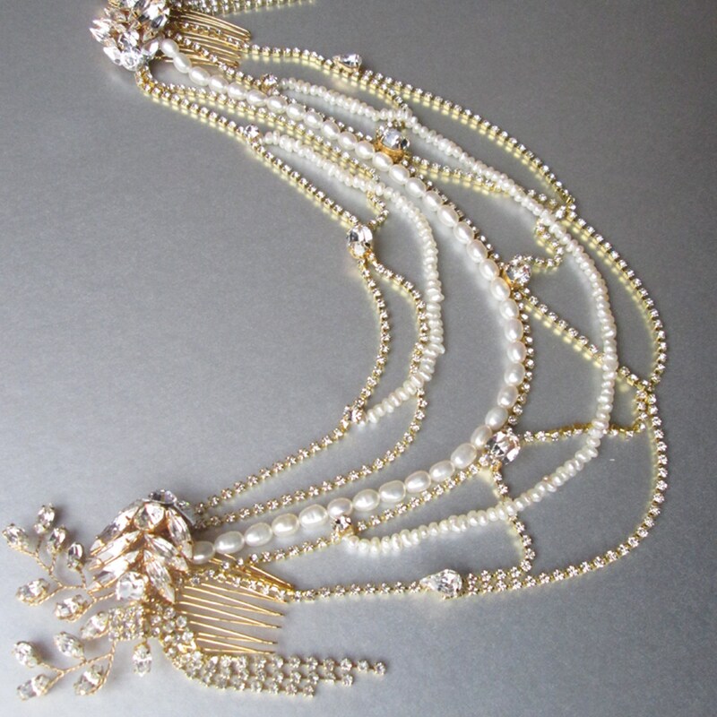 Bridal Head Chain - Etsy