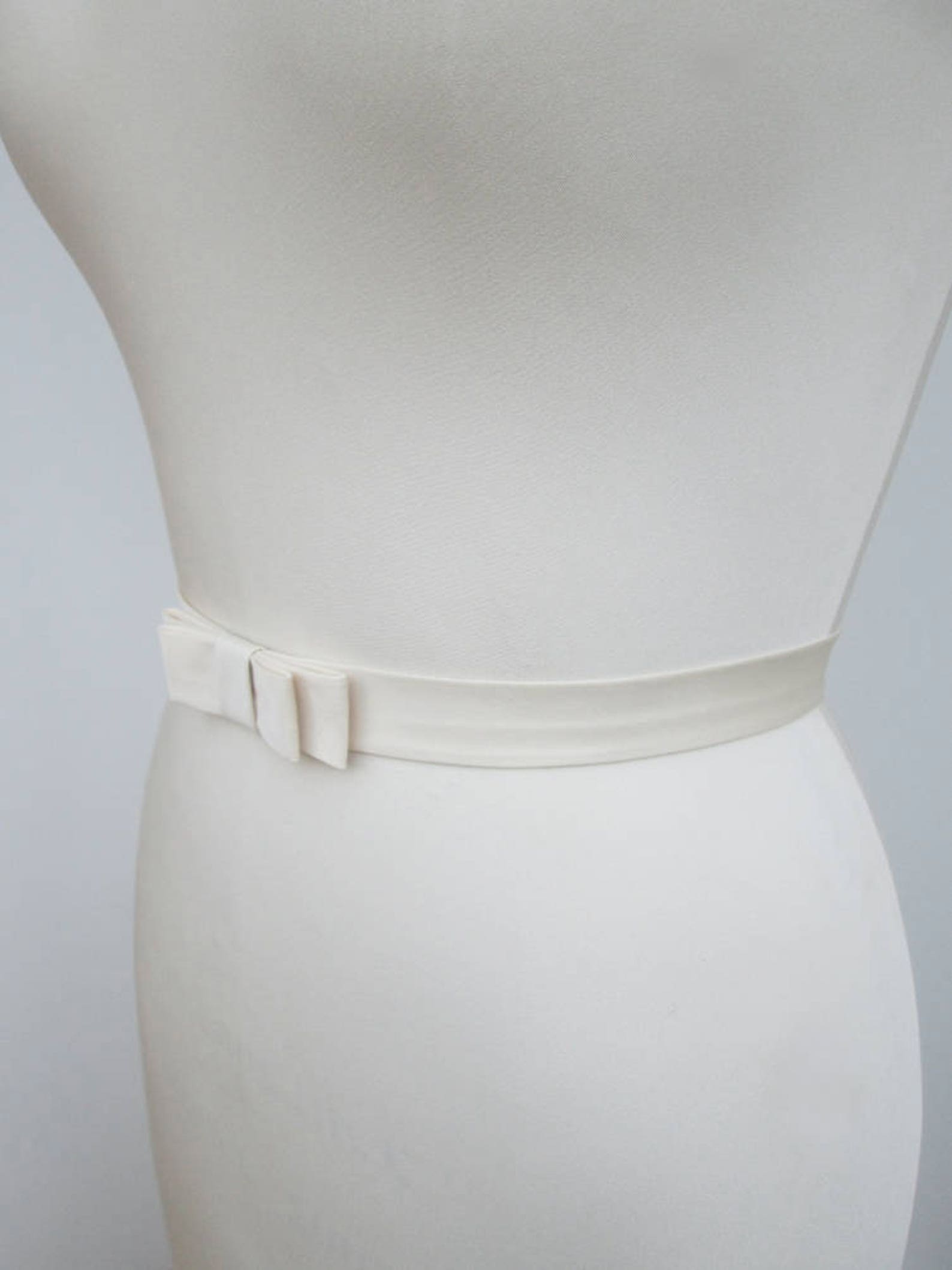 Bridal Bow Belt Sash Silk Satin One Inch Belt Couture Bridal | Etsy
