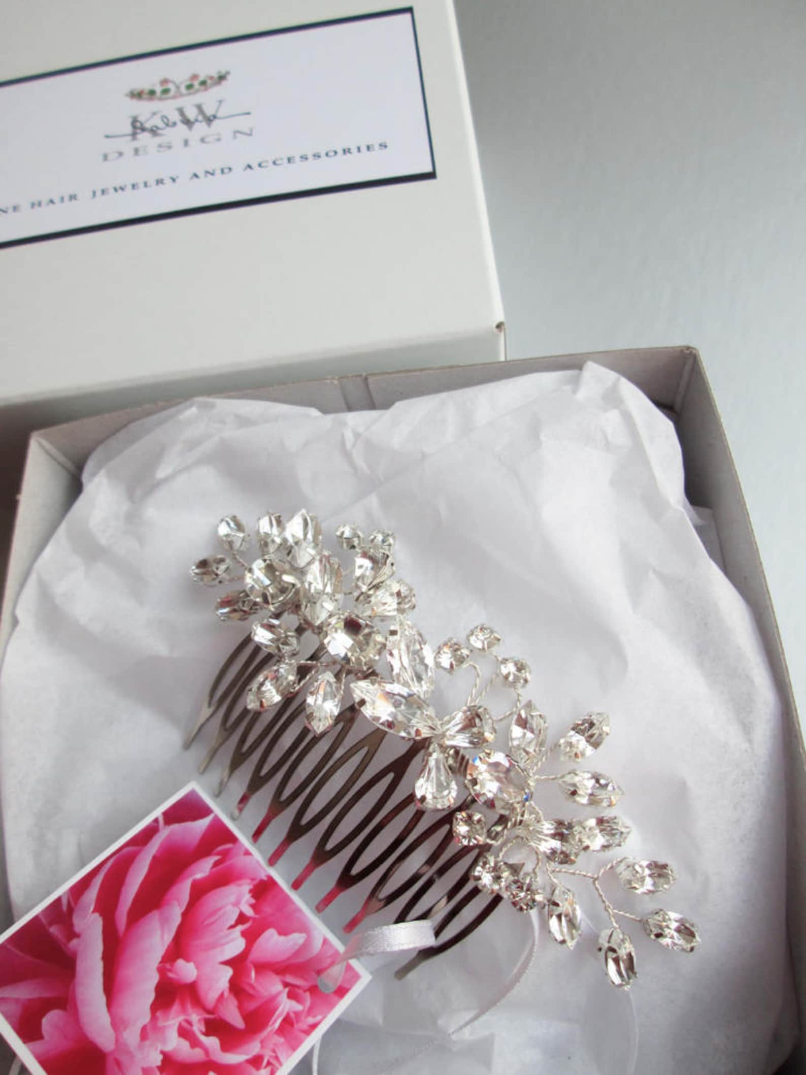 Crystal Hair Comb, Bridal Crystal Hair Comb, Rhinestone Bridal Comb ...