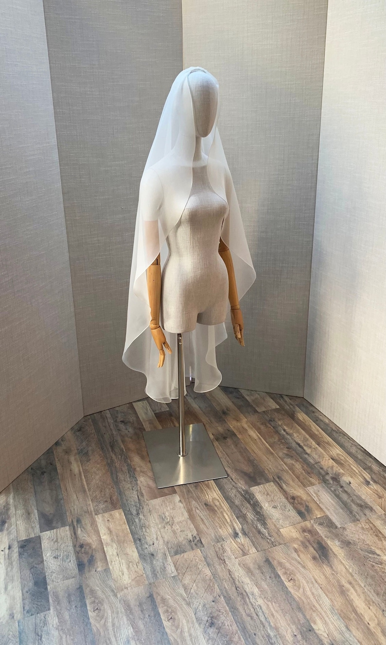 Silk Veil Bridal Veil in Silk Organza, Exquisite 100% Silk Organza ...