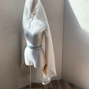 Silk Veil Bridal Veil in Silk Organza, Exquisite 100% Silk Organza ...