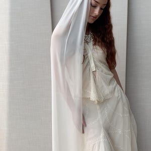 Soft Veil, Silk Veil Bridal Veil in Silk Chiffon, Exquisite 100% Silk ...