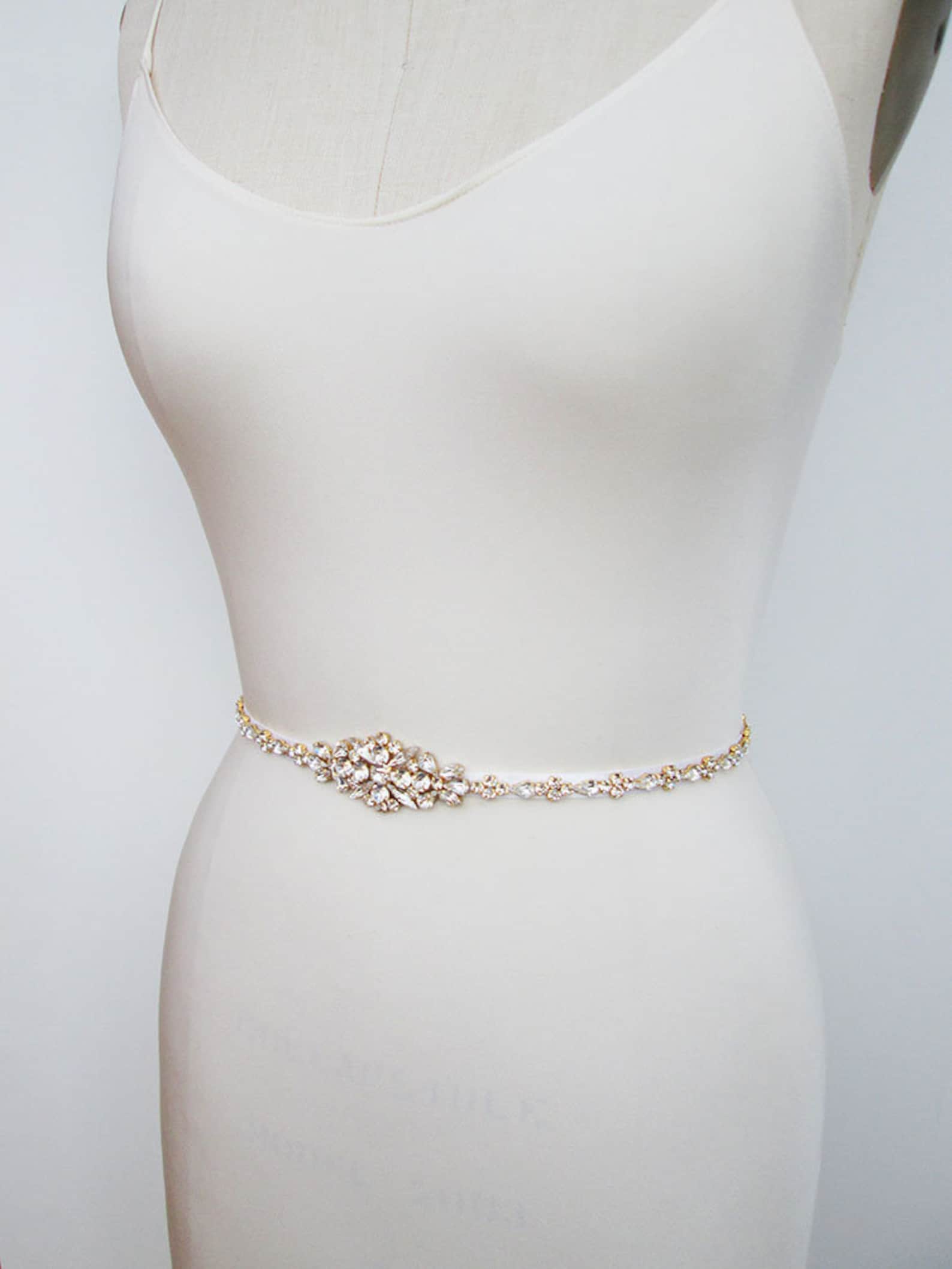 Fitted bridal belt sash Satin Wedding belt with clasp | Etsy