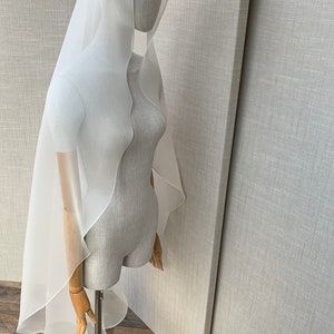 Silk Veil Bridal Veil in Silk Organza, Exquisite 100% Silk Organza ...