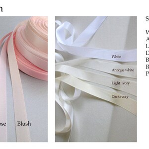 NEW COLORS Satin Ribbon Swatches, Ribbon Color Samples, Double Face ...