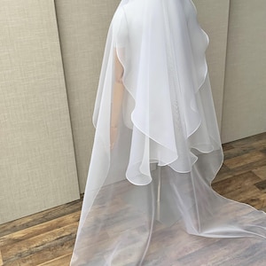 Silk Veil, Exquisite Bridal Veil in 100% Silk Organza, Couture Bridal ...