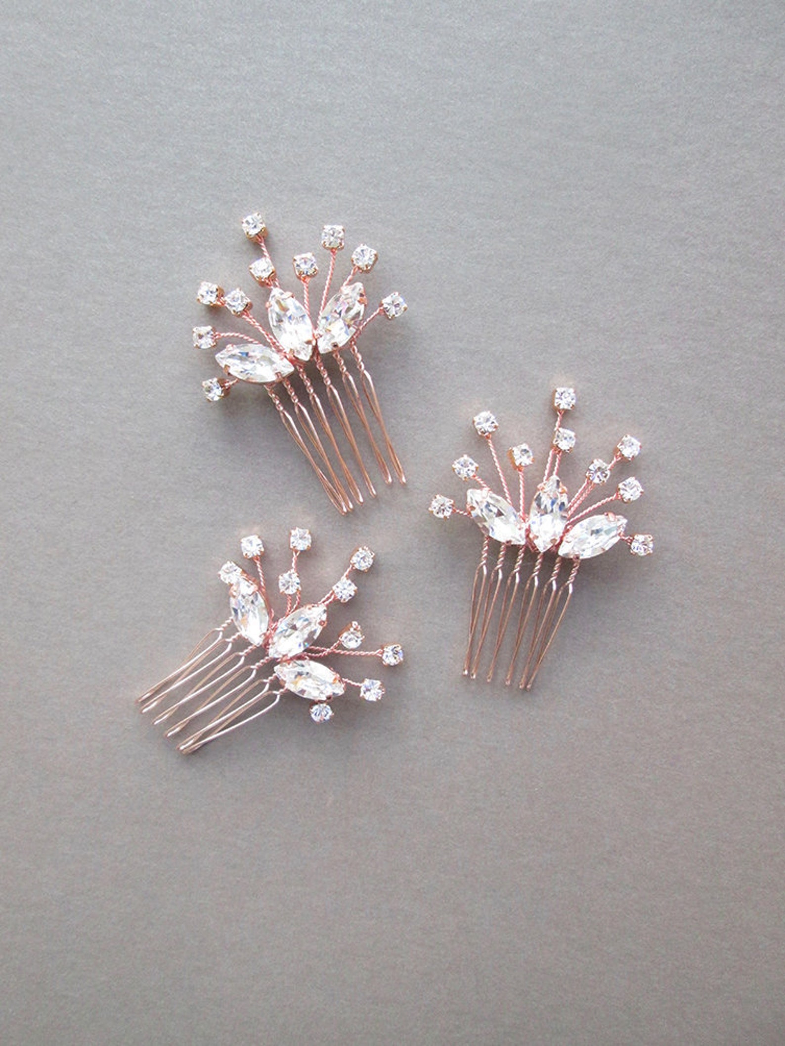 Crystal Hair Combs Bridal Crystal Hair Combs Wedding Hair - Etsy