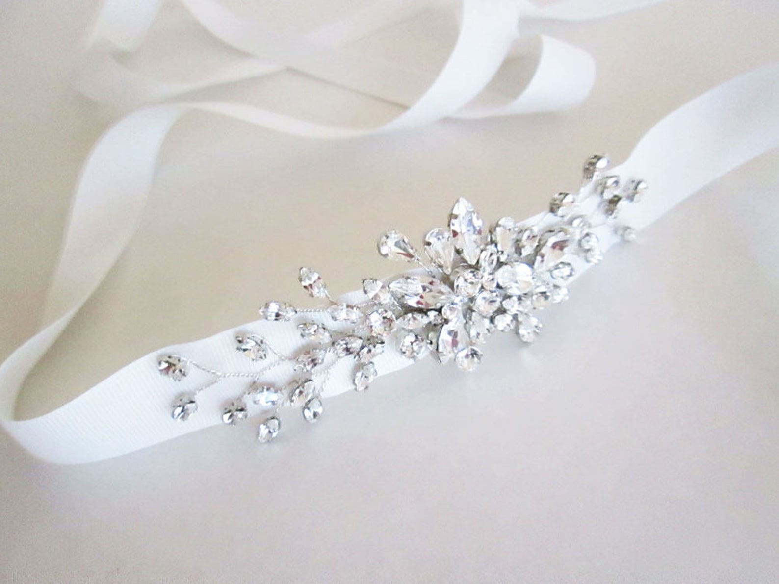 Bridal Belt Bridal Crystal Belt Crystal Belt Sash in Gold or - Etsy