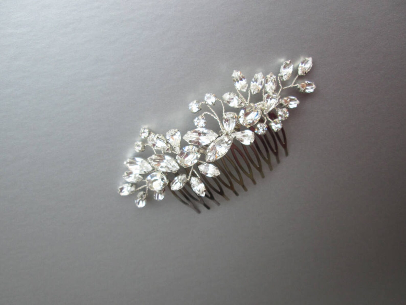 Crystal Hair Comb, Bridal Crystal Hair Comb, Rhinestone Bridal Comb ...