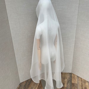 Silk Veil Bridal Veil in Silk Organza, Exquisite 100% Silk Organza ...