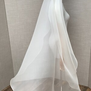 Silk Veil Bridal Veil in Silk Organza, Exquisite 100% Silk Organza ...