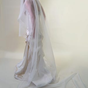 Silk Veil, Exquisite Bridal Veil in 100% Silk Organza, Couture Bridal ...