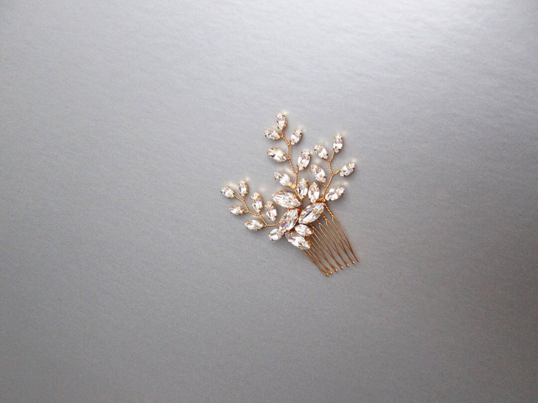 Crystal Hair Comb, Bridal Crystal Hair Comb, Dainty Crystal Hair Comb ...
