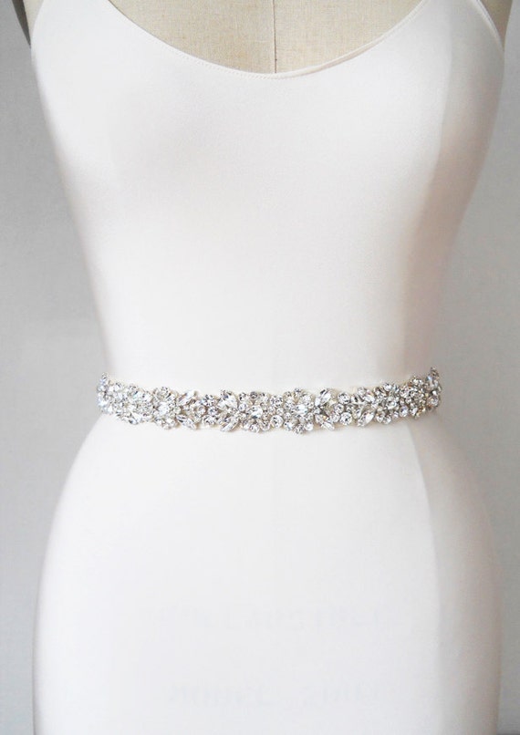 Premium European Crystal Belt Sash Bridal Crystal Sash Bridal Crystal Belt Sash Wedding Belt in Gold or Silver Bridal Rhinestone Belt Etsy