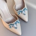Something Blue Shoe Clips Bridal Shoe Clips Premium European - Etsy
