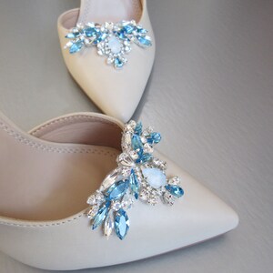Something Blue Shoe Clips, Bridal Shoe Clips, Premium European Crystal ...