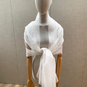 Sheer Silk Wrap Shawl, Silk Organza Wedding Shawl, Sheer Stole for ...