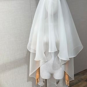 Silk Veil, Bridal Veil in Silk Organza, Exquisite 100% Silk Organza ...