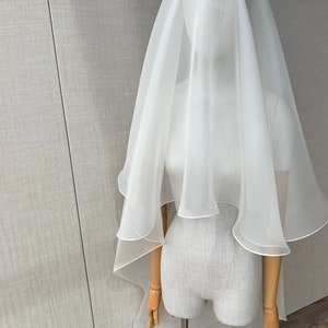 Silk Veil, Bridal Veil in Silk Organza, Exquisite 100% Silk Organza ...
