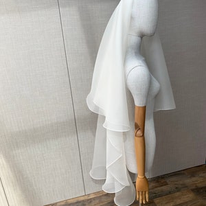 Silk Veil, Bridal Veil in Silk Organza, Exquisite 100% Silk Organza ...