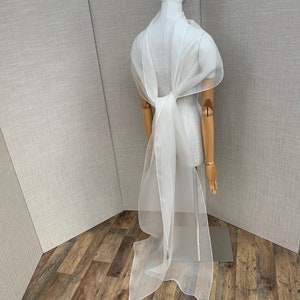 Silk Scarf, Silk Organza Long Wedding Scarf, Sheer Wrap for Special ...
