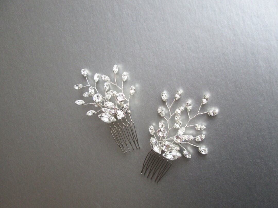 Crystal Hair Combs, Bridal Crystal Hair Combs, Wedding Hair Combs ...