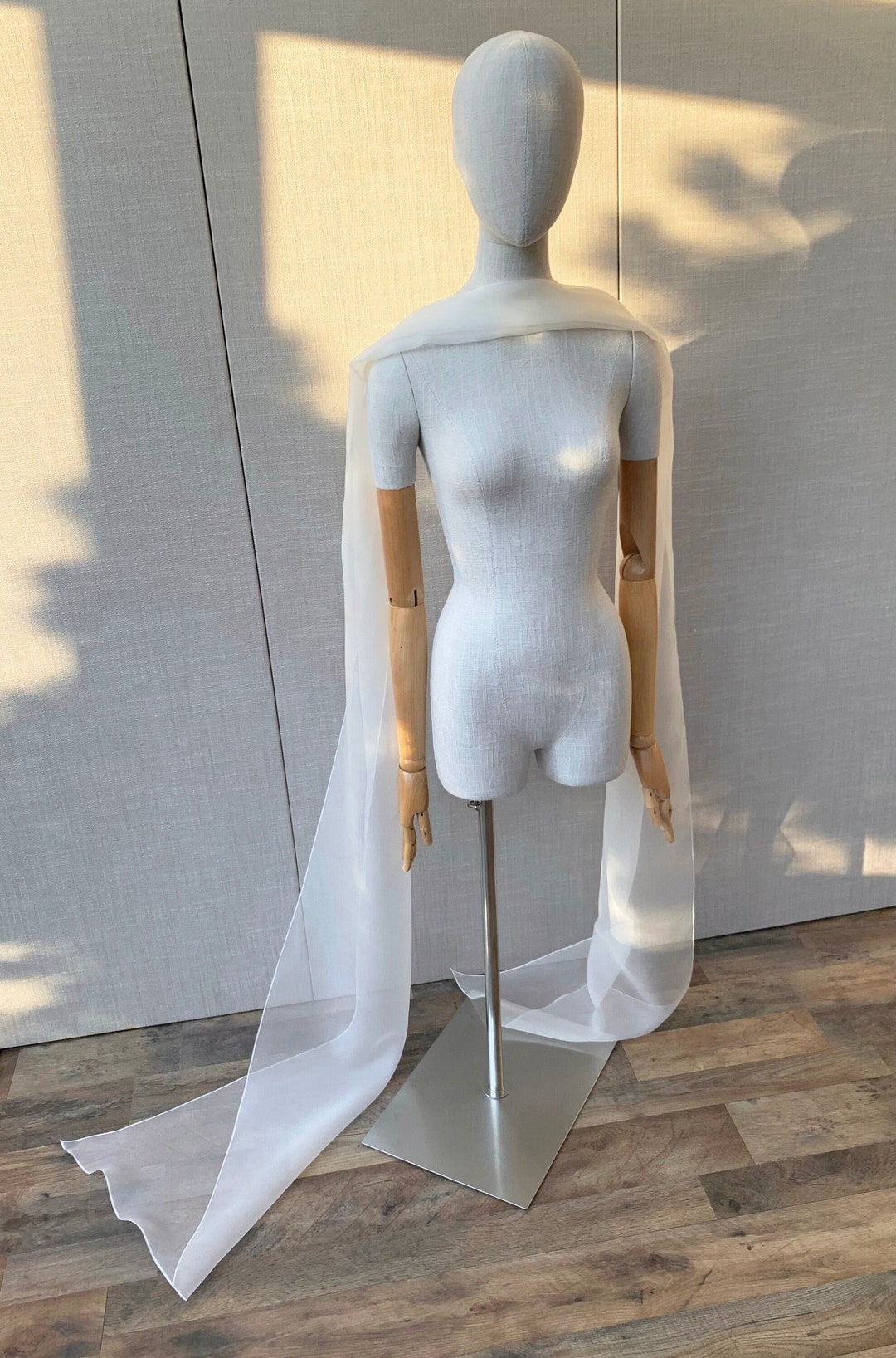 Silk Scarf, Silk Organza Long Wedding Scarf, Sheer Wrap for Special ...