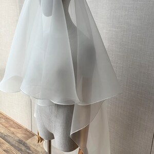 Silk Veil, Bridal Veil in Silk Organza, Exquisite 100% Silk Organza ...