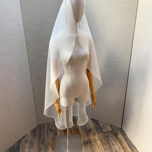 Silk Veil Bridal Veil in Silk Organza, Exquisite 100% Silk Organza ...