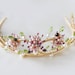 Bridal Gold Tiara Ruby and Pearl Multi-gemstone Floral Motif - Etsy