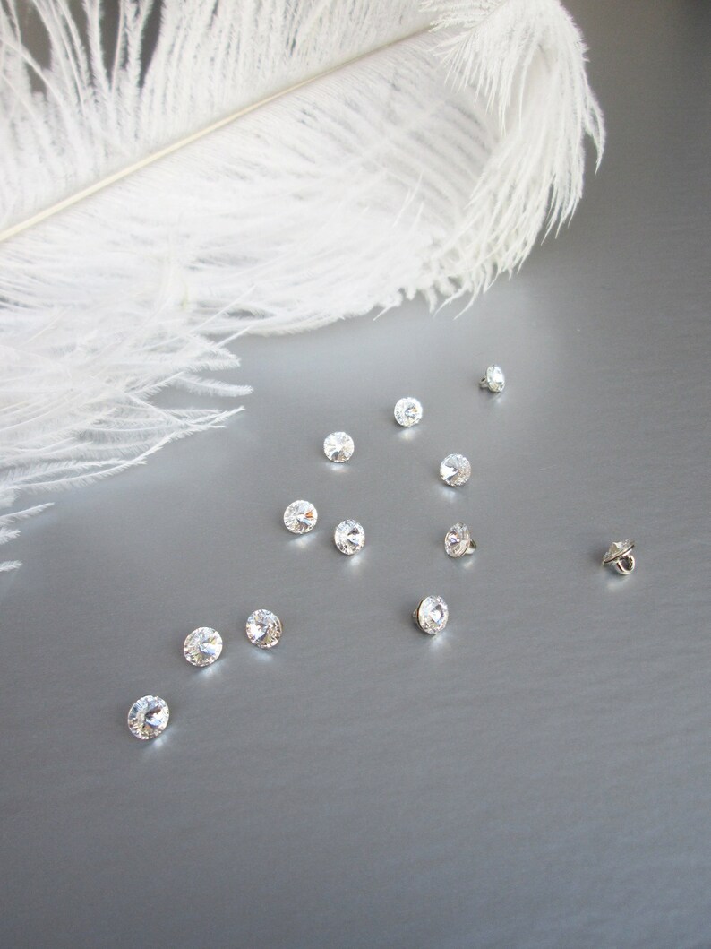 Rhinestone Buttons Teeny Tiny Crystal Buttons Premium - Etsy