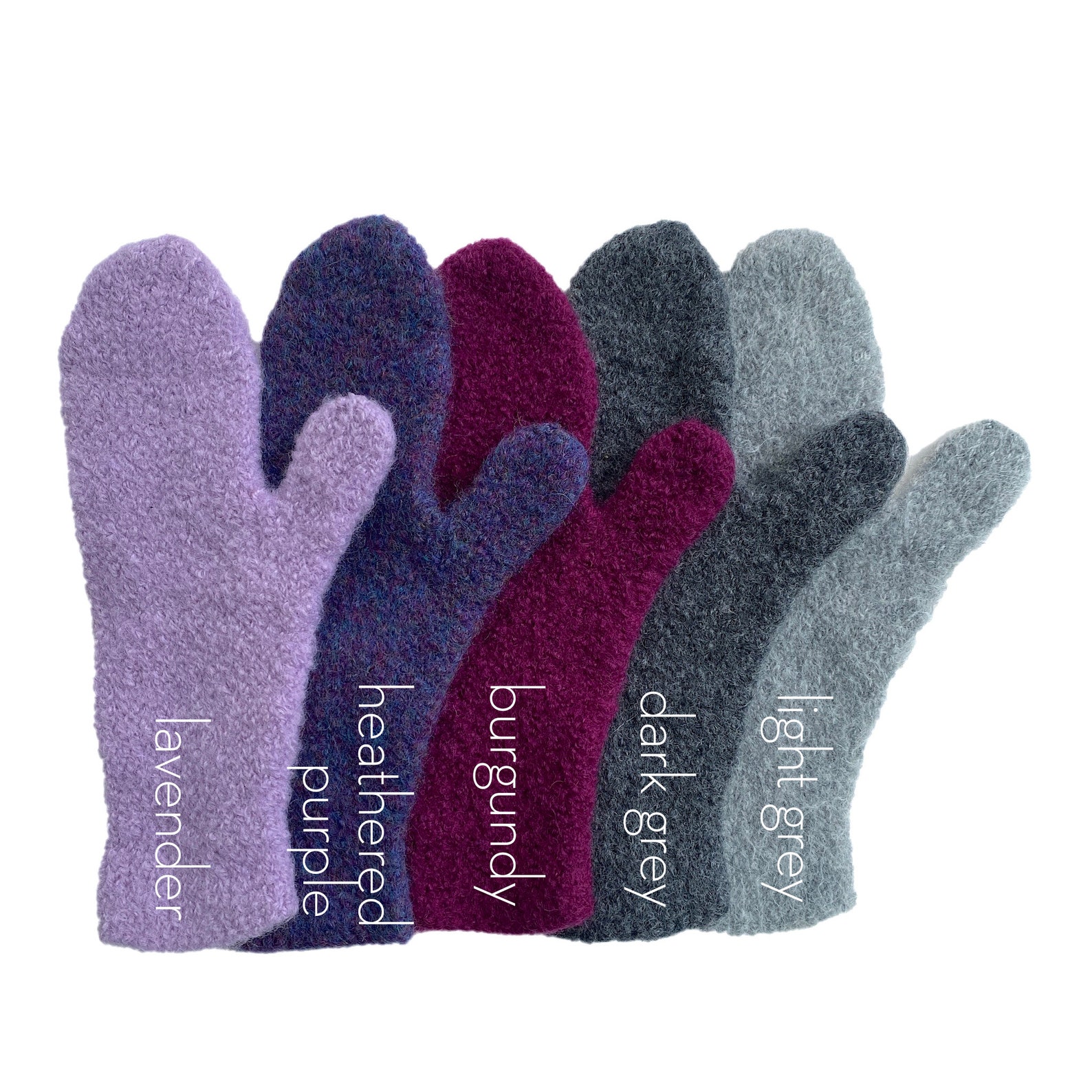 Felted Merino Wool Mittens // Wool Mittens // Plain Mittens // - Etsy