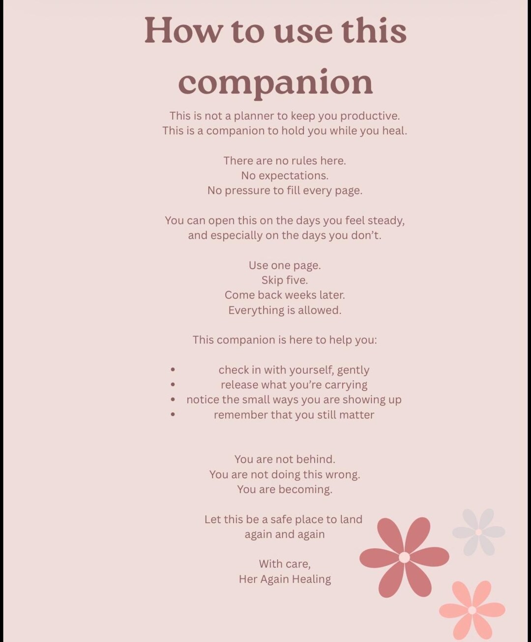 Postpartum Recovery Guide Fourth Trimester Journal Printable Maternal ...