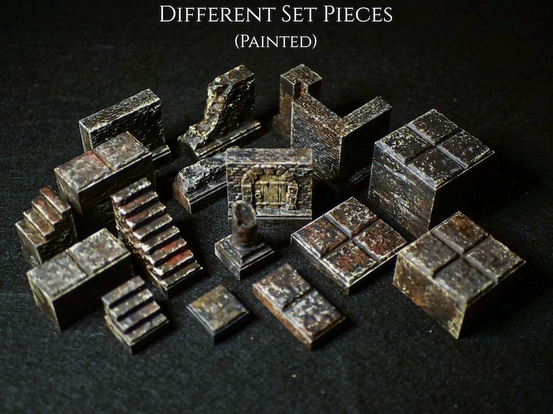 Magnetic Dnd Dungeon Terrain – 70-piece Core Set, 28mm Tabletop RPG ...
