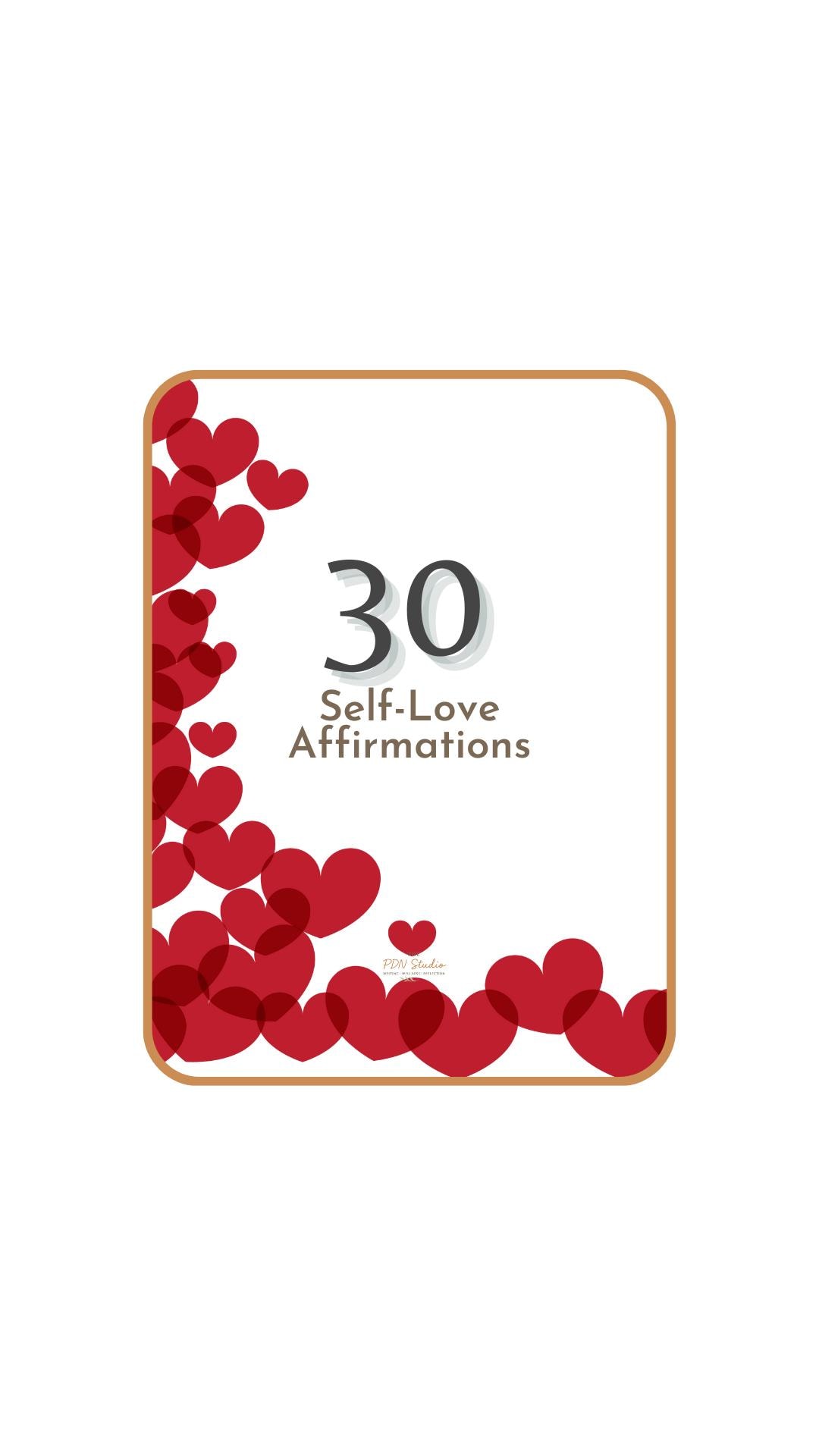 30 Self-love Digital Affirmation Cards - Etsy