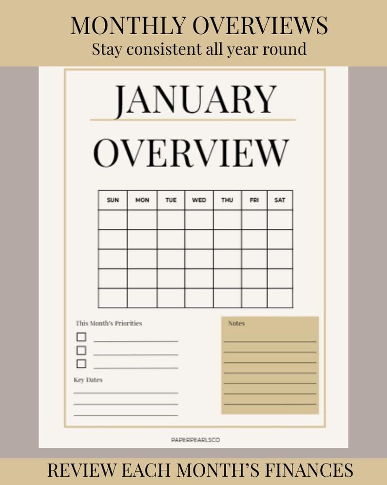 2026 Luxe Budget Planner | Printable Finance Organizer (PDF) - 8.5 X 11 ...