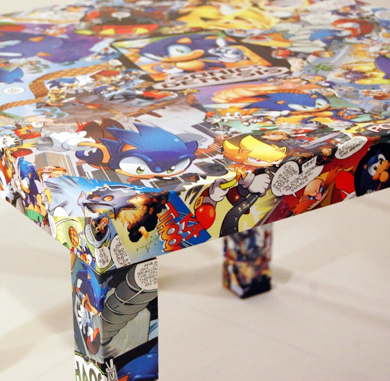 CUSTOM Comic Book Table Top and LEGS Free Shipping USA | Etsy