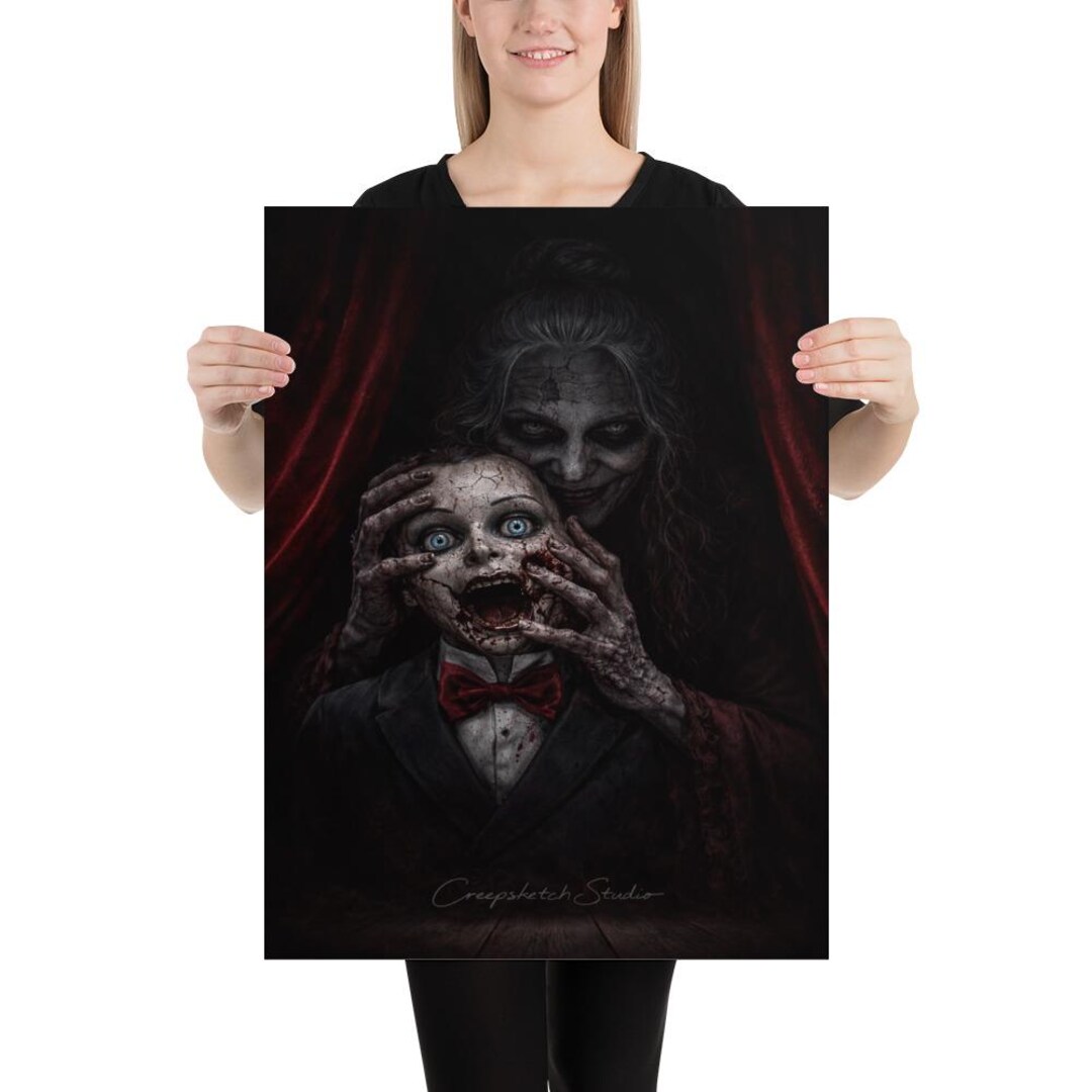 Mary Shaw and Her Doll – Ominous Horror Poster | Cinematic Dark Art - Etsy