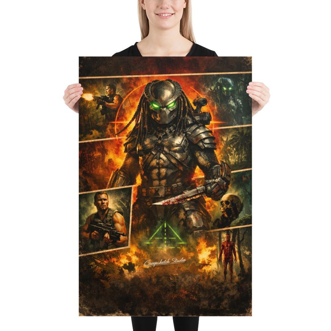 The Ultimate Hunt – Cinematic Agitprop Art Inspired by Predator - Etsy