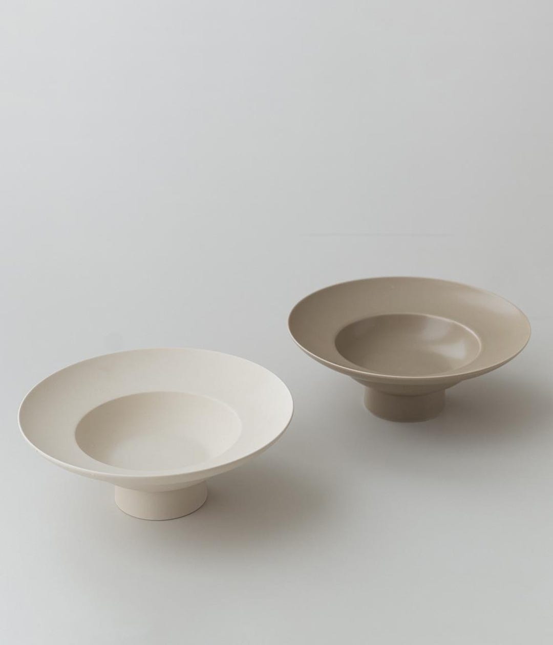 Korean Aesthetic Ceramic Deep Soup Plate, 9inch Matte Cream Pasta Dish ...