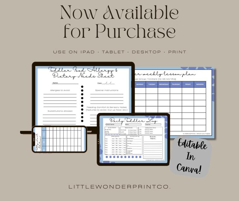 Toddler Daily Log Bundle | Daycare Forms | Potty Training, Meals, Notes ...