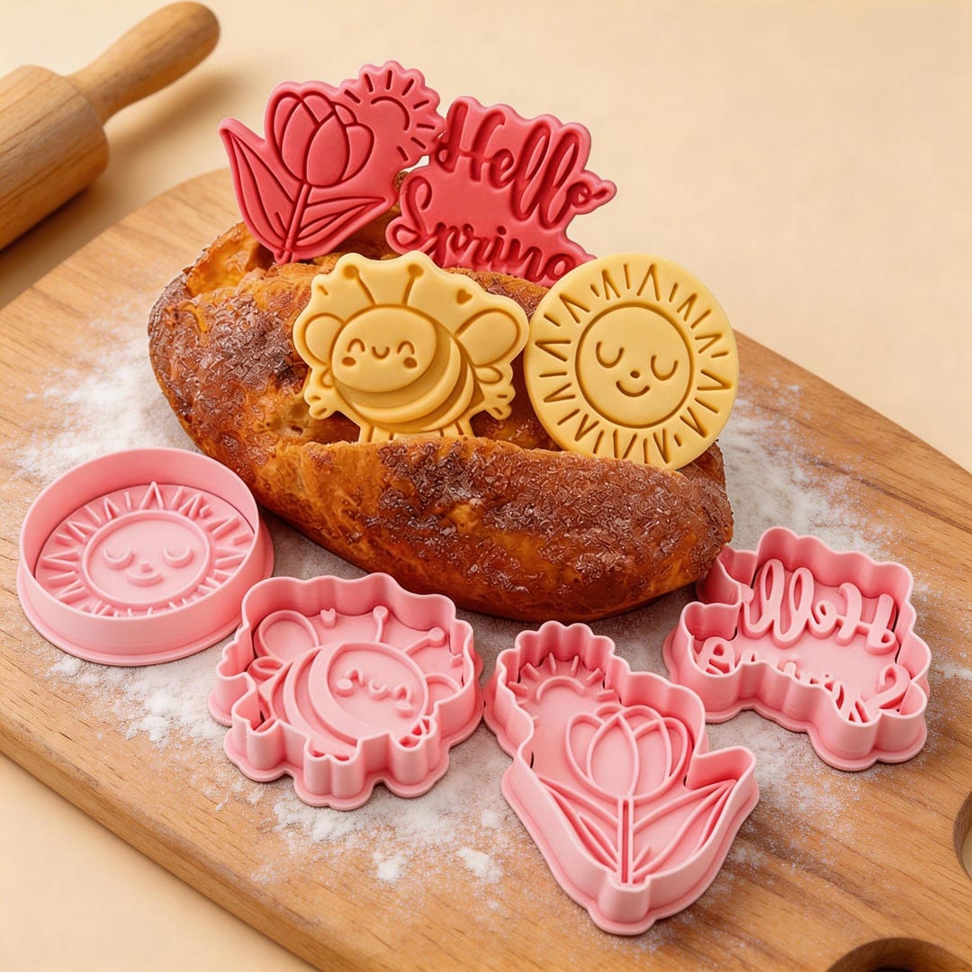 Spring Cookie Cutter Set | Cute Bee Sun Tulip Molds | Hello Spring ...