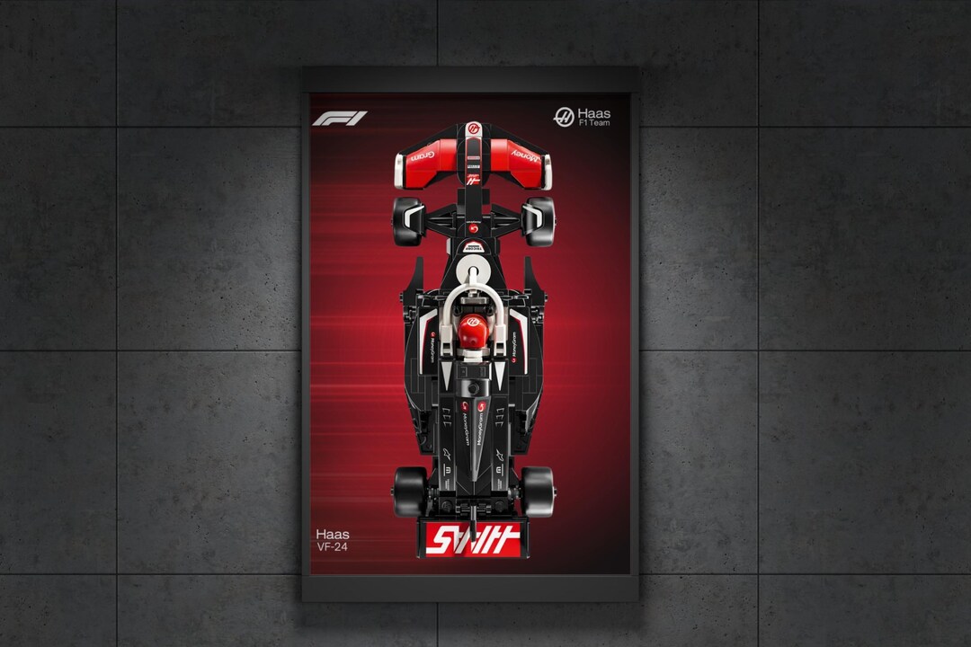 Haas F1 VF-24 Display Background Poster for Brick Building Sets ...