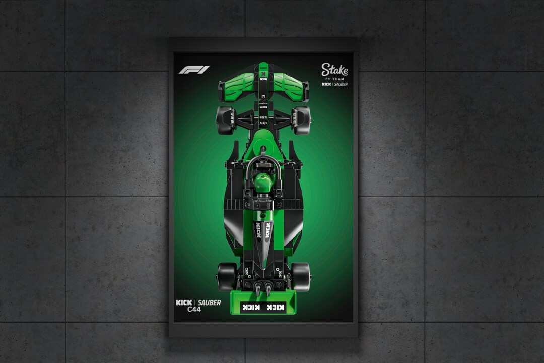 KICK Sauber F1 C44 Display Background for Brick Building Sets | 50x70cm ...
