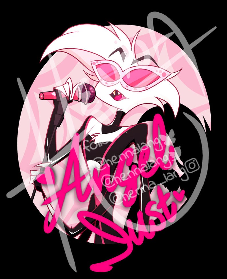 Angel Dust Spotlight - Hazbin Hotel Metal Print - Etsy